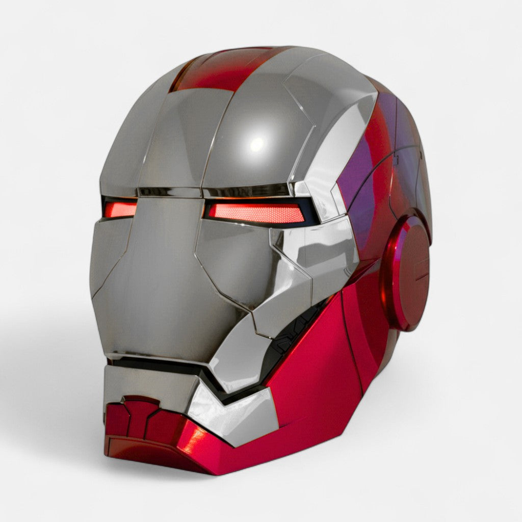 Iron Man MK5 Helmet Silver Edition with Voice Activation