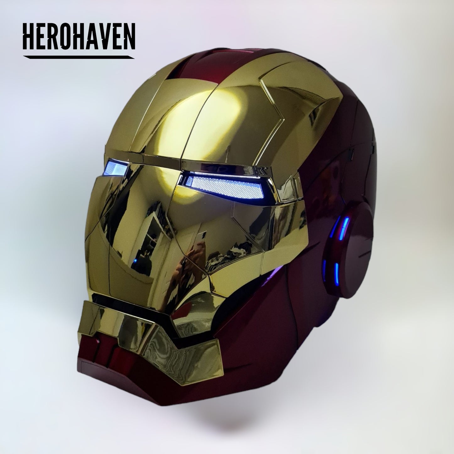Iron Man MK5 Helmet Gold Edition with Voice Activation – HeroHaven