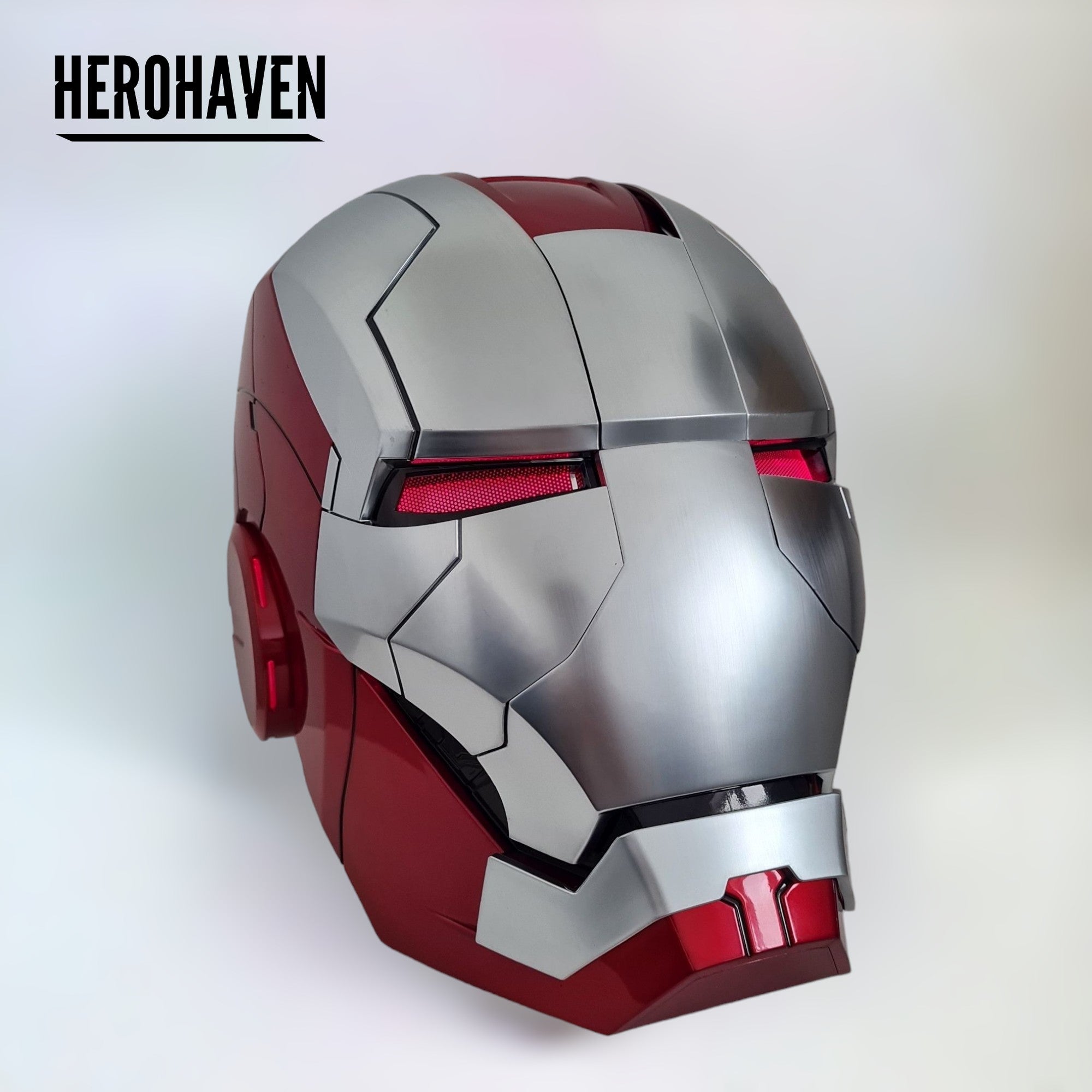 Iron Man MK5 Helmet Silver Edition with Voice Activation – HeroHaven