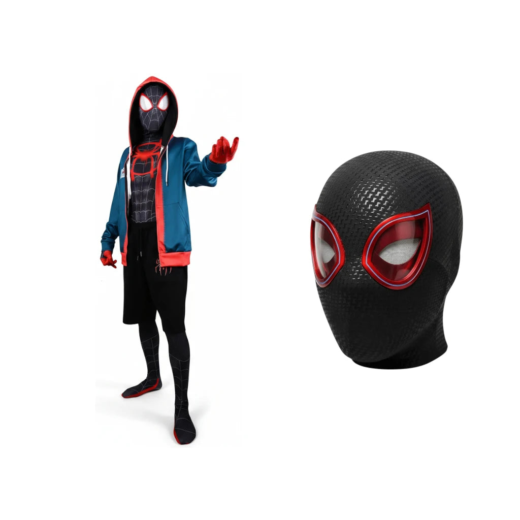Miles Morales Bundle: Mask with Blinking Eyes and Costume – HeroHaven
